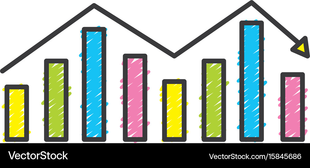 Business statistic graph to company information Vector Image