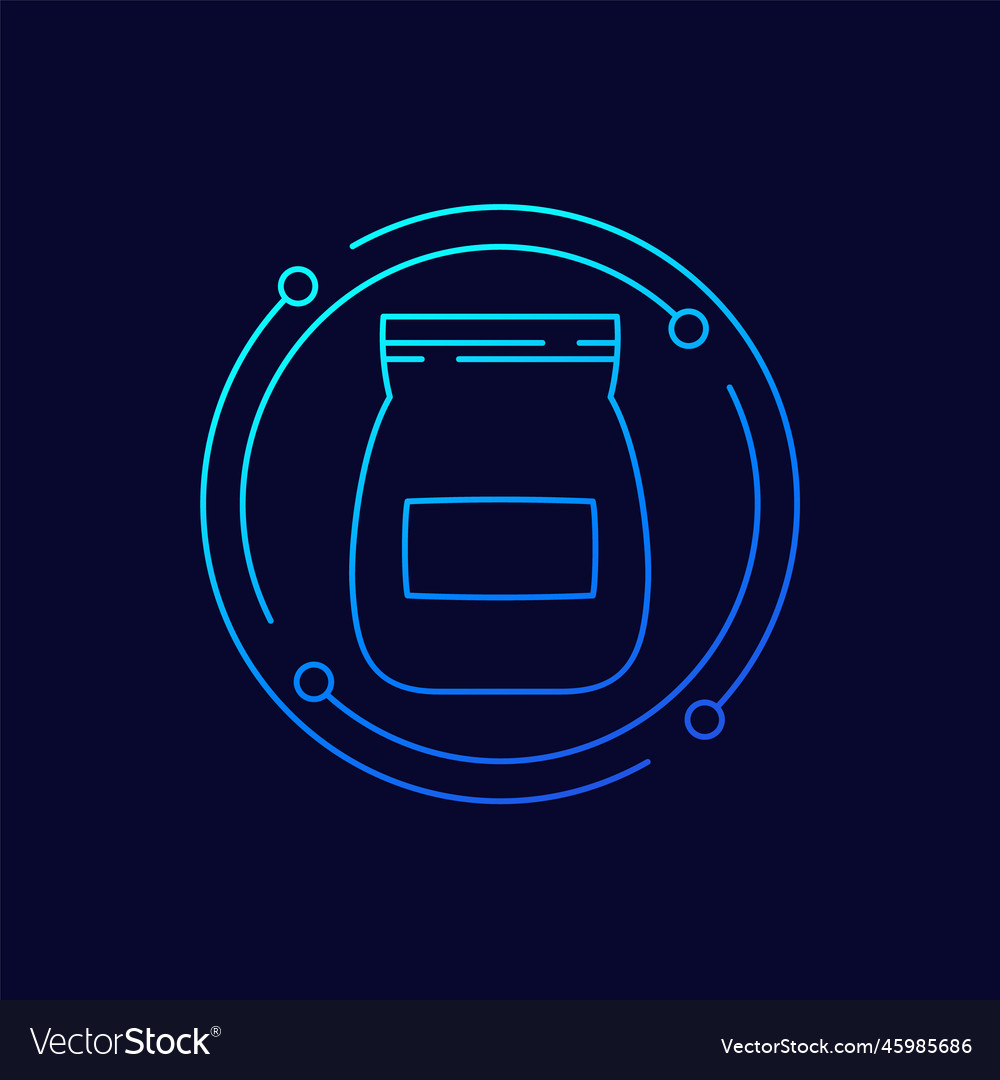 Cement bag line icon Royalty Free Vector Image Cement bag line icon Royalty Free Vector Image