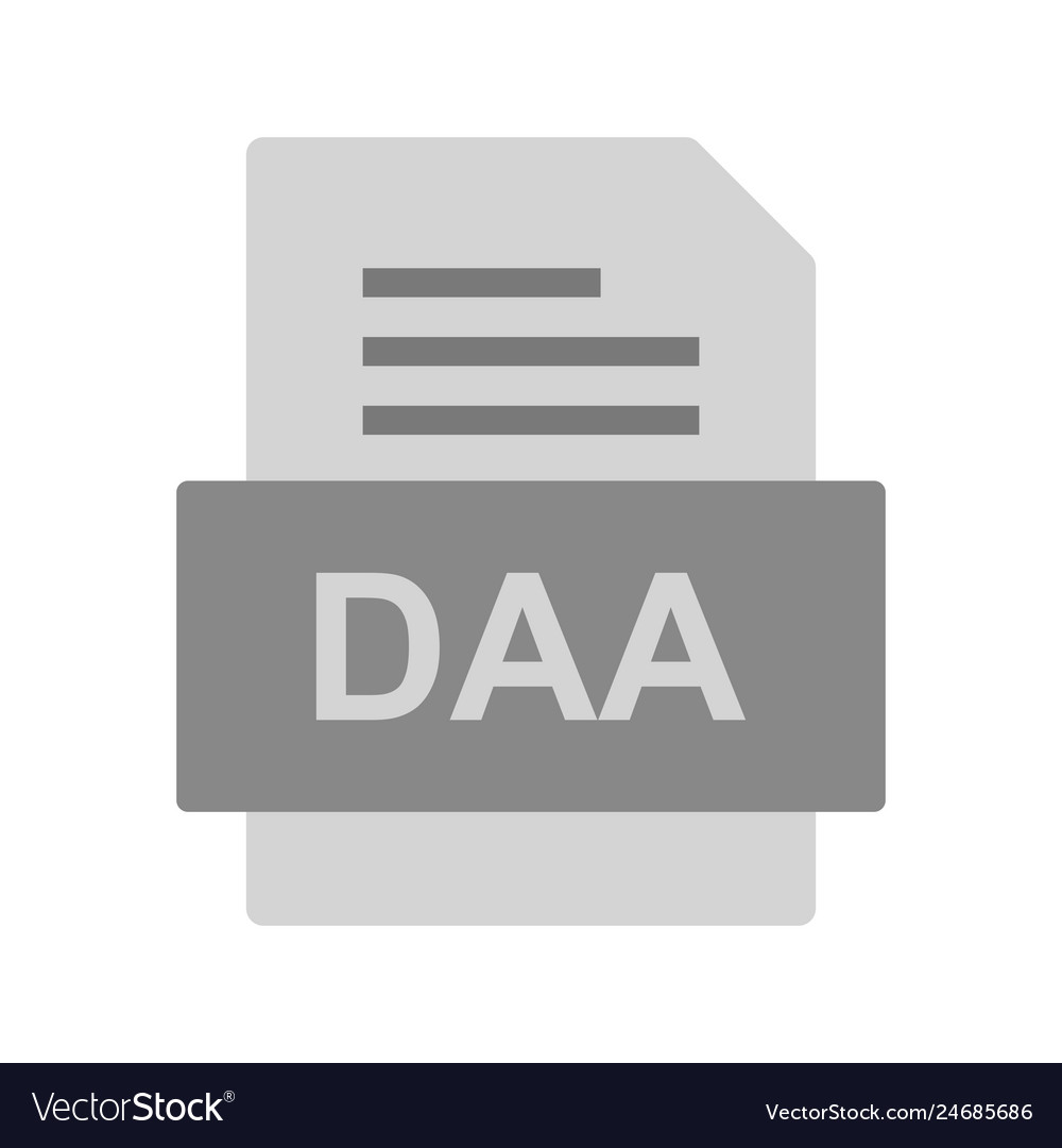 Daa file document icon Royalty Free Vector Image