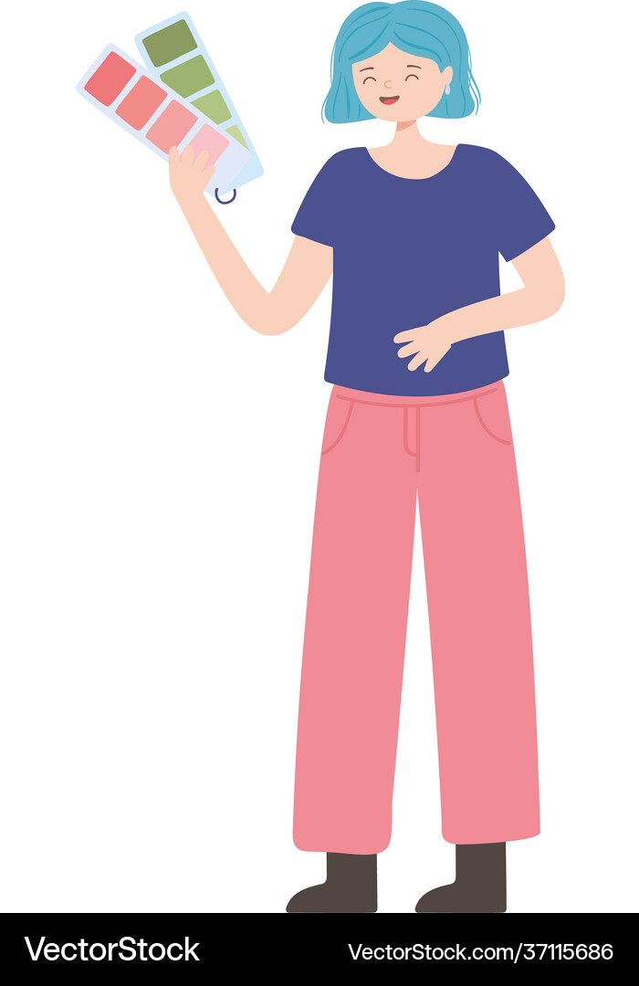 Designer female cartoon Royalty Free Vector Image