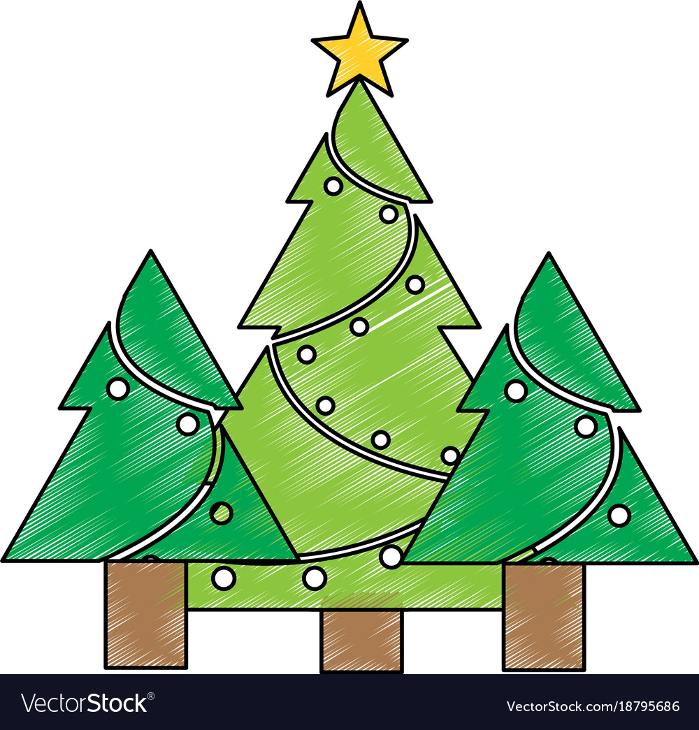 Isolated pine tree design Royalty Free Vector Image