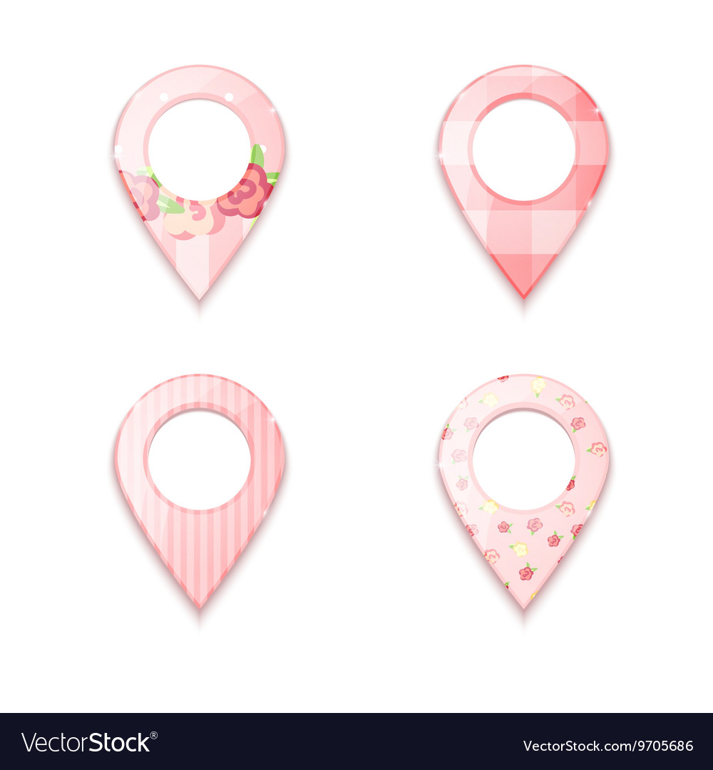 Map icons set Royalty Free Vector Image - VectorStock