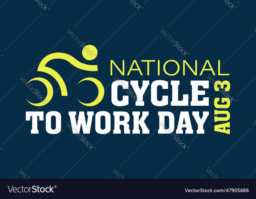 National bike to work day bike day holiday concept