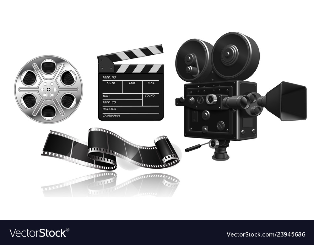 Objects For The Film Industry Projector Royalty Free Vector