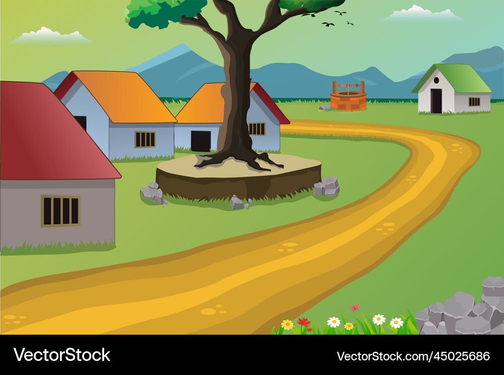 Pakistan village background Royalty Free Vector Image