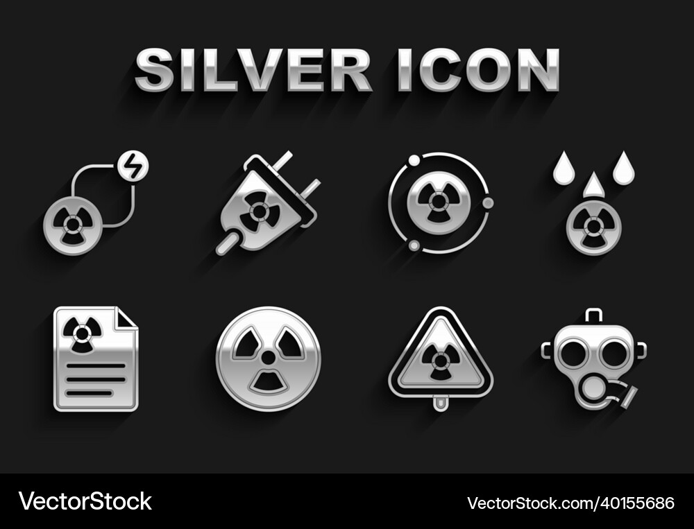 Set radioactive acid rain and radioactive cloud Vector Image