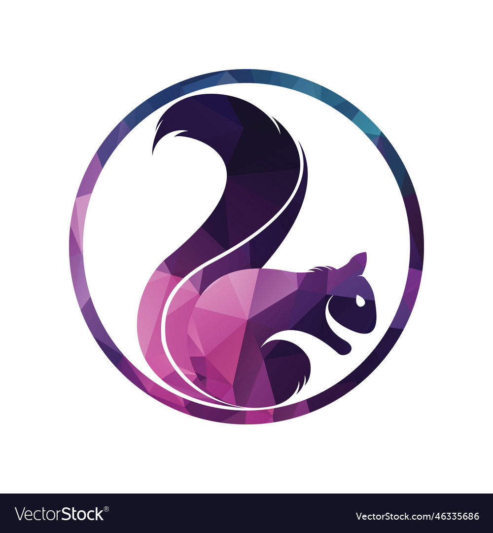 Squirrel logo design Royalty Free Vector Image