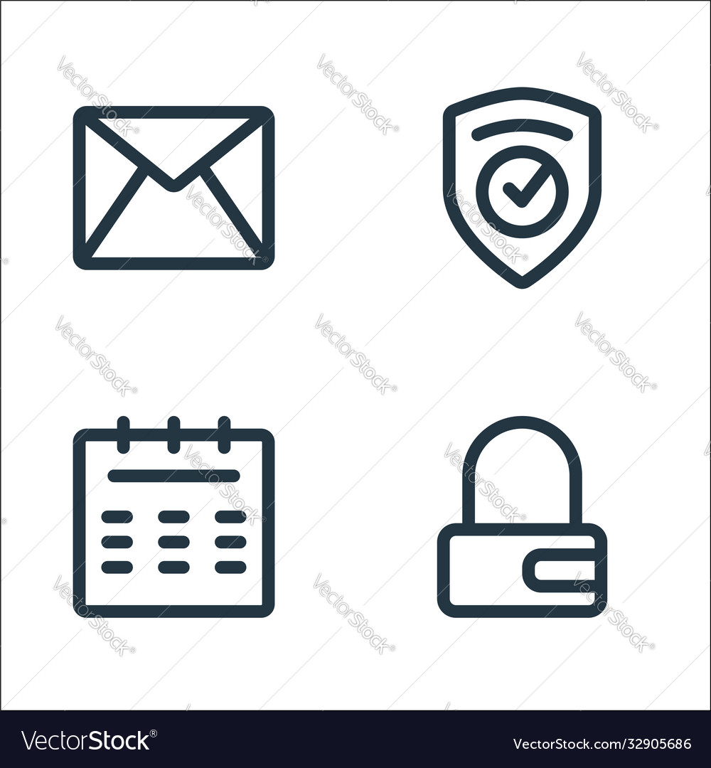 Ui line icons linear set quality line set Vector Image