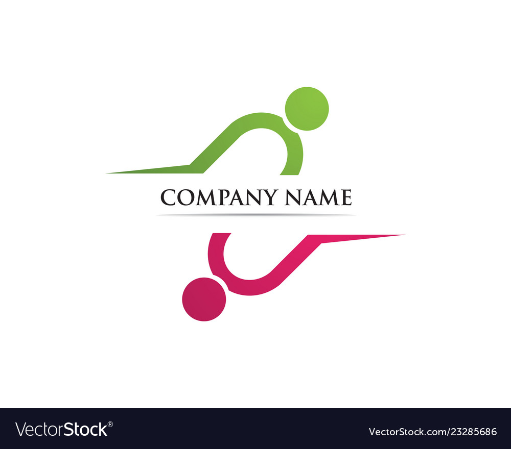 Unity people logo and symbol Royalty Free Vector Image