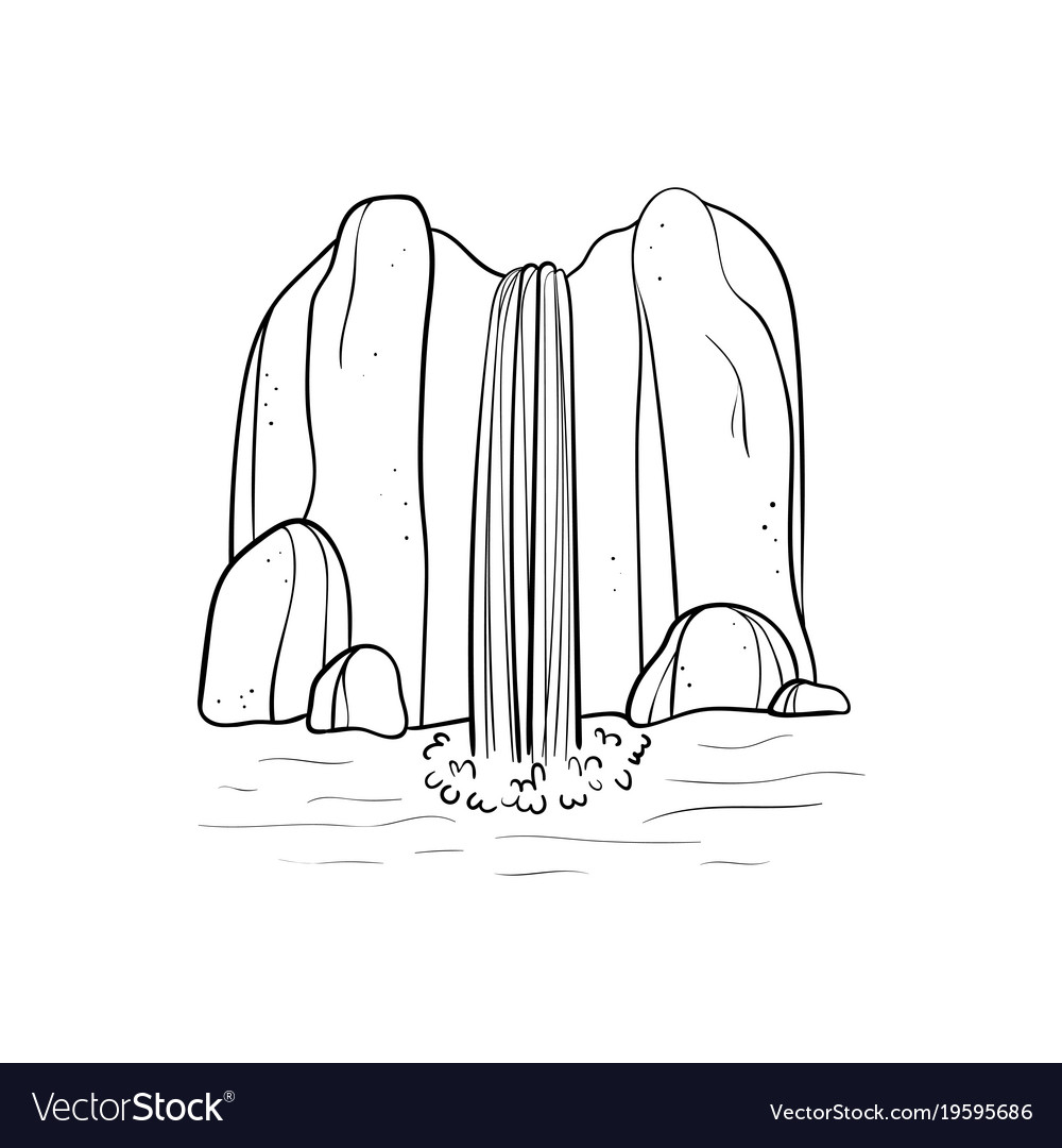Waterfall Royalty Free Vector Image - VectorStock