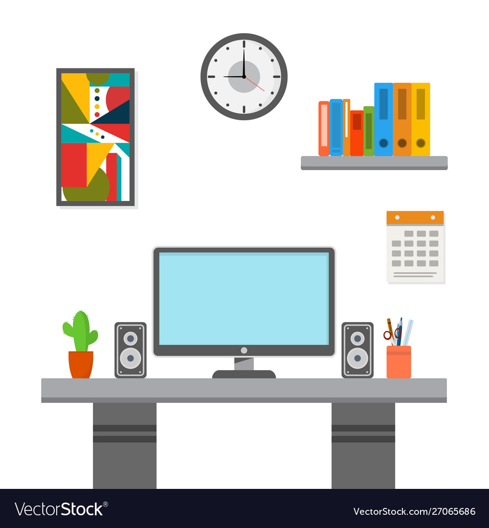 Workspace Royalty Free Vector Image - VectorStock