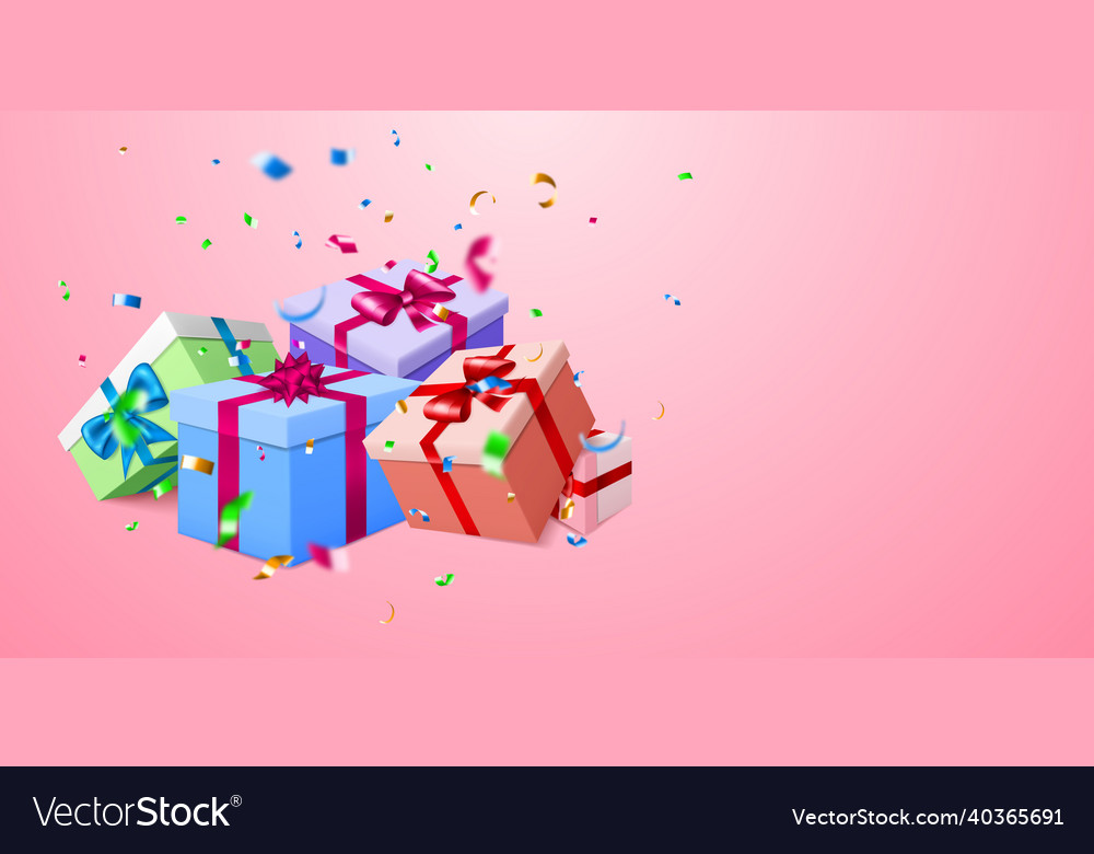 Background with gift boxes Royalty Free Vector Image