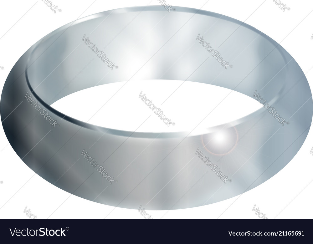 Bright silver ring Royalty Free Vector Image - VectorStock