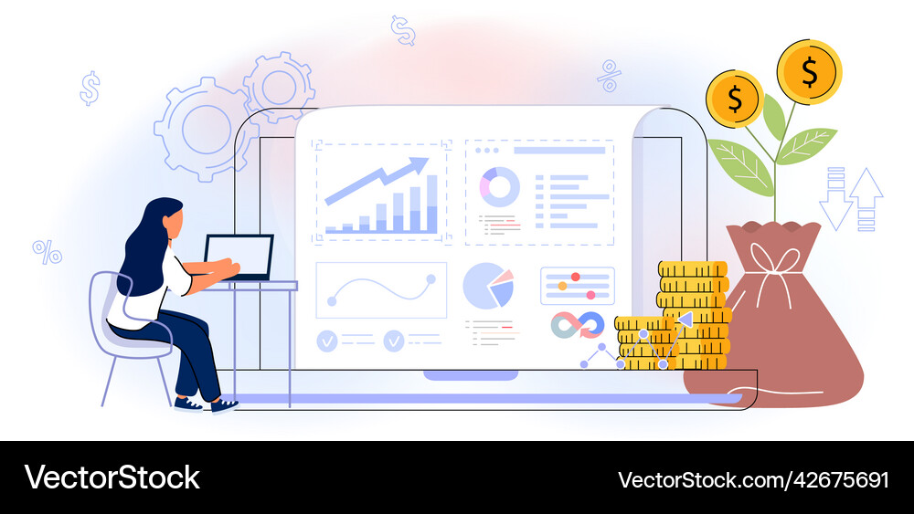 Budget planning concept finance accounting Vector Image