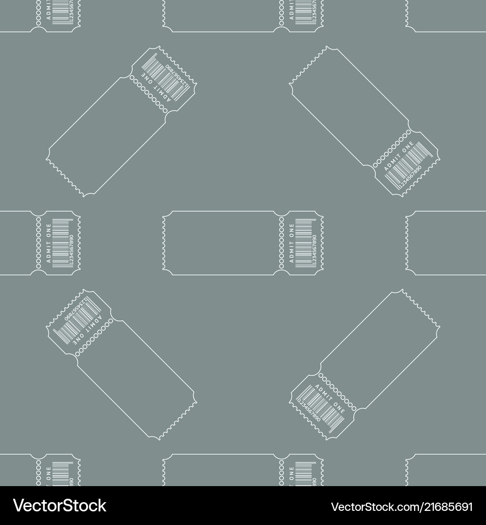 Cinema tickets seamless texture for your Vector Image