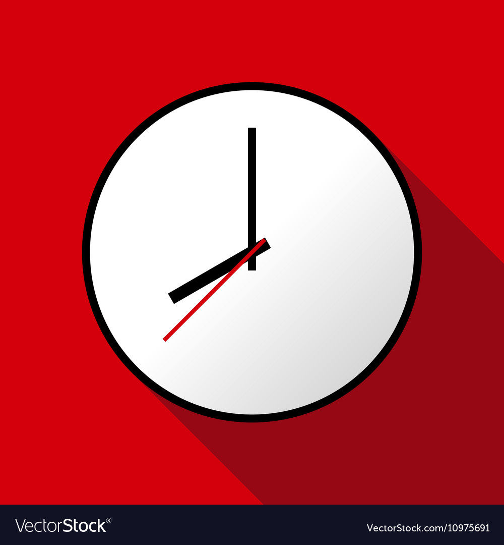 Clock Icon Flat Design Eps10 Royalty Free Vector Image