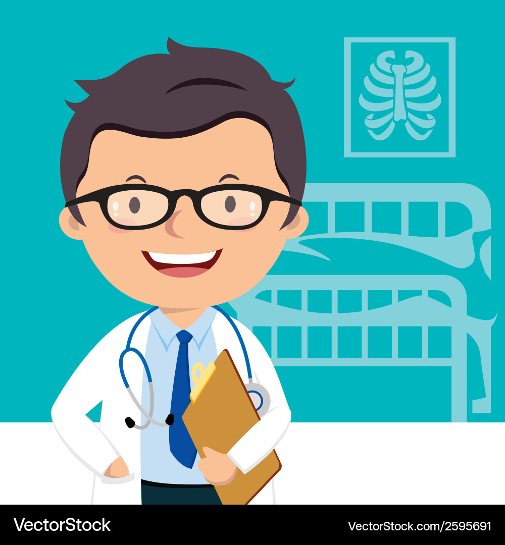 Confident medical doctor Royalty Free Vector Image
