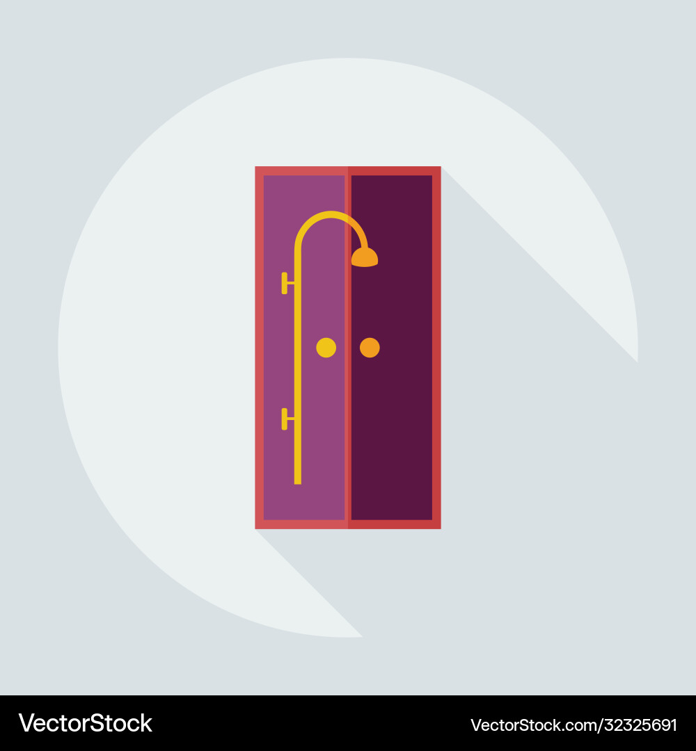 Flat modern design with shadow icons shower room Vector Image