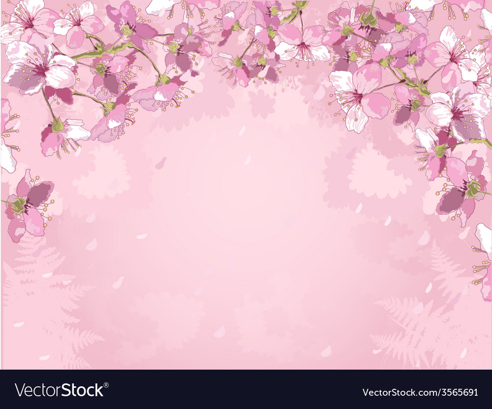 Flowered background Royalty Free Vector Image - VectorStock