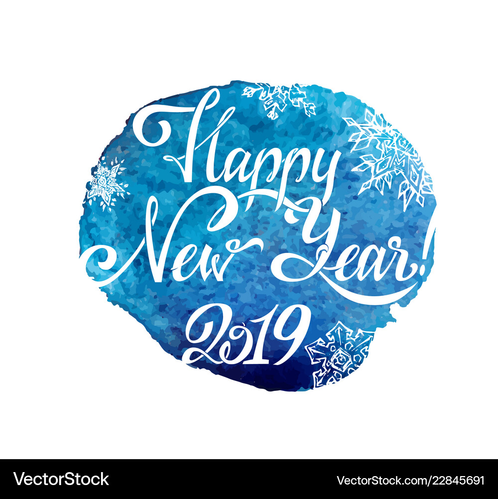 Happy new year 2019 greeting card design Vector Image