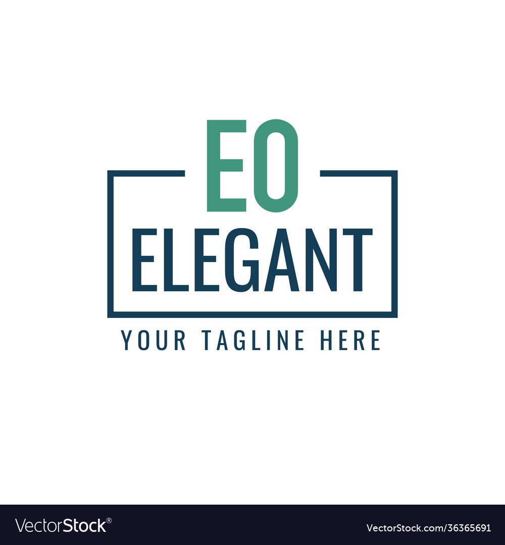Initial letter eo box monogram simple logo Vector Image