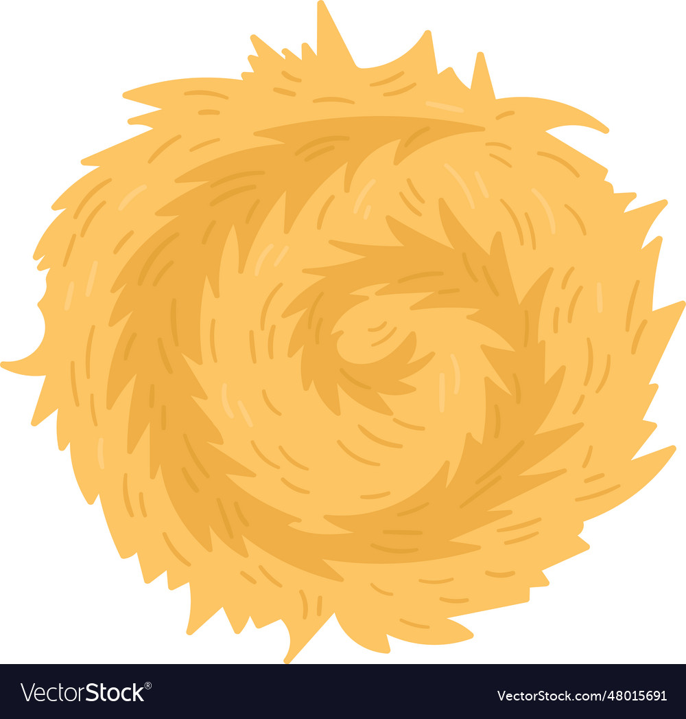 Rounded farm haystack Royalty Free Vector Image