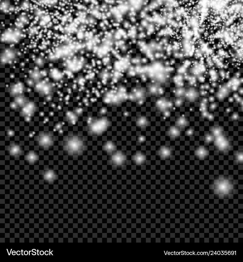 Snow on isolated background frost ice Royalty Free Vector