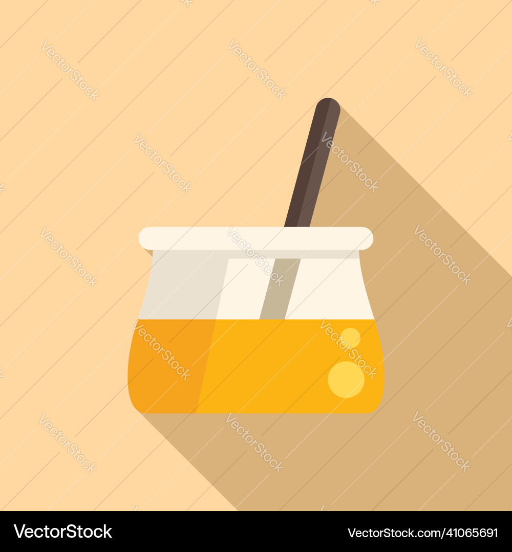 Wax pot icon flat seal stamp Royalty Free Vector Image