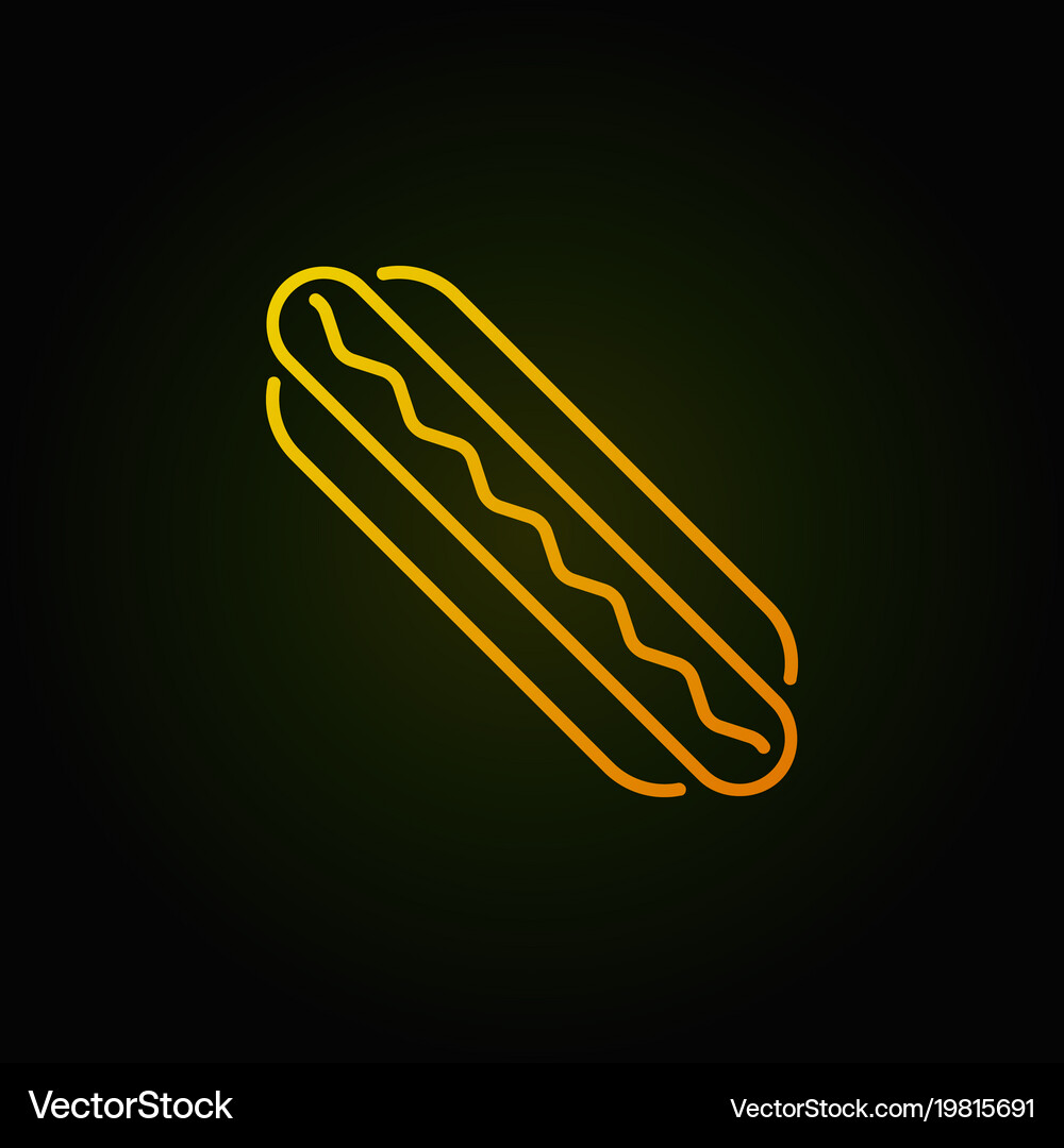 Yellow Hot Dog Icon Royalty Free Vector Image - VectorStock