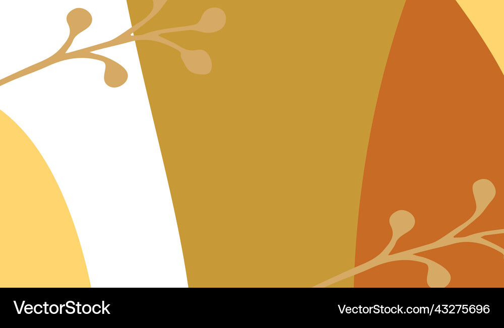 Autumn background in abstract style with plants Vector Image