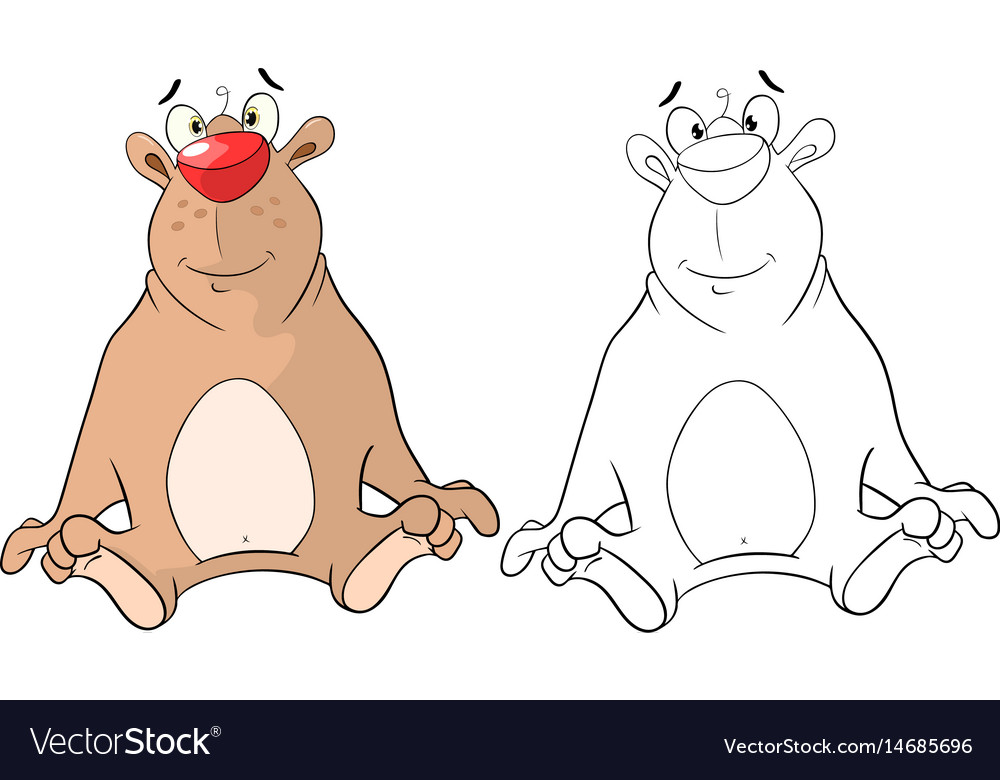 Cute Brown Bear Cartoon Character Royalty Free Vector Image