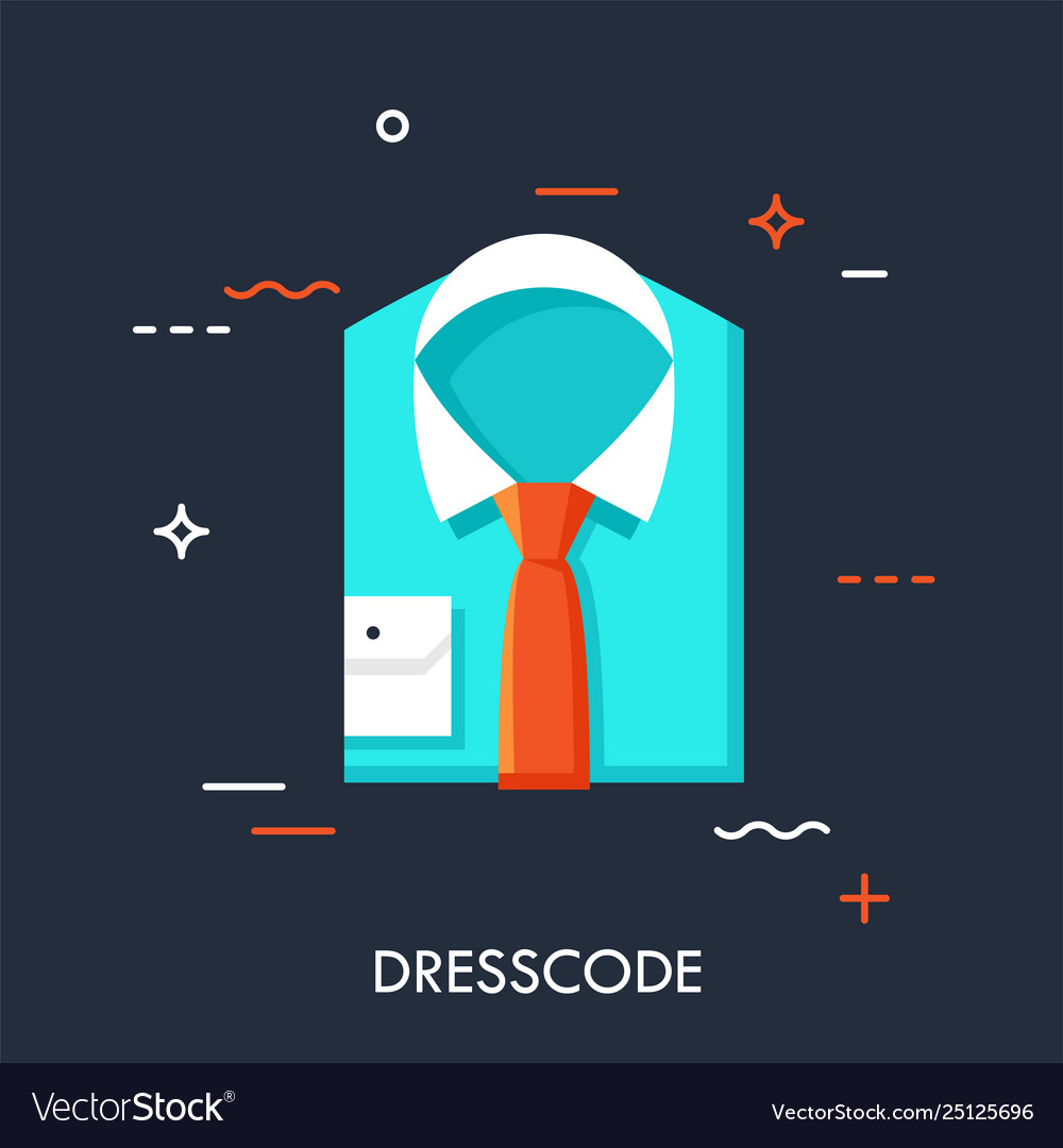 Dresscode flat concept Royalty Free Vector Image