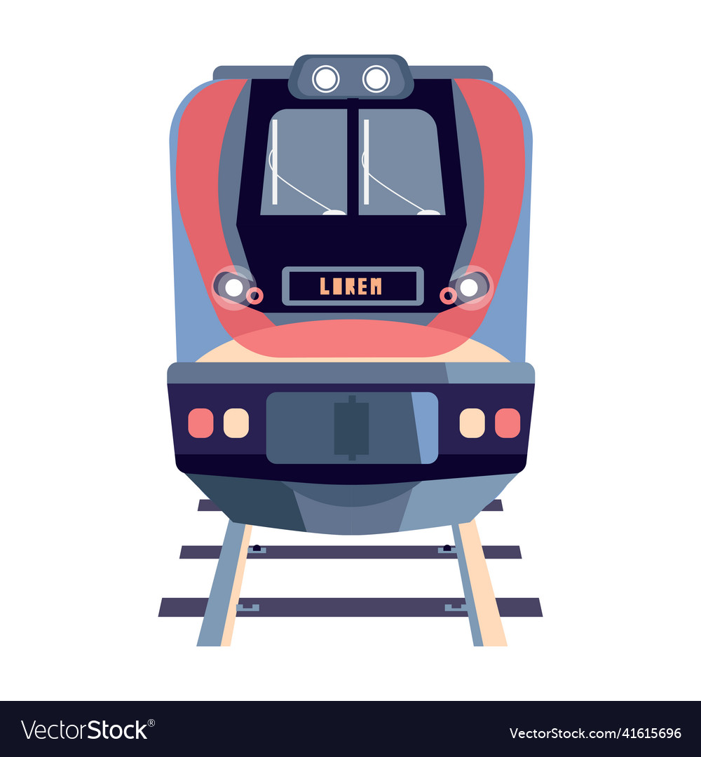 Flat train Royalty Free Vector Image - VectorStock