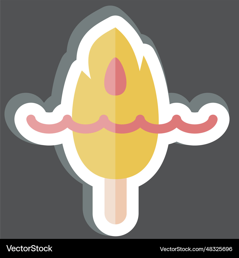 Sticker melting ice related to climate change Vector Image