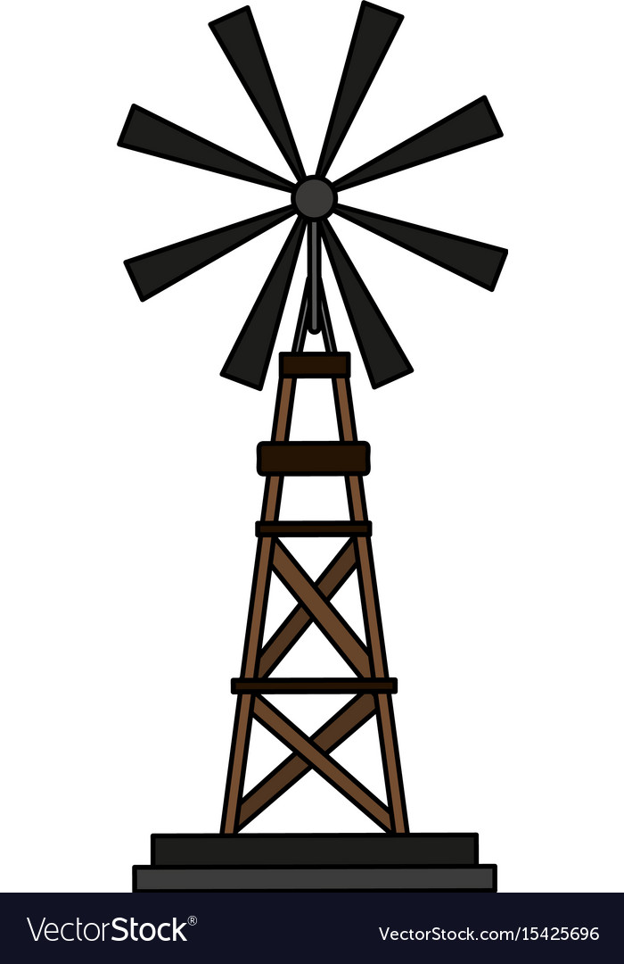 Windmill Royalty Free Vector Image - VectorStock