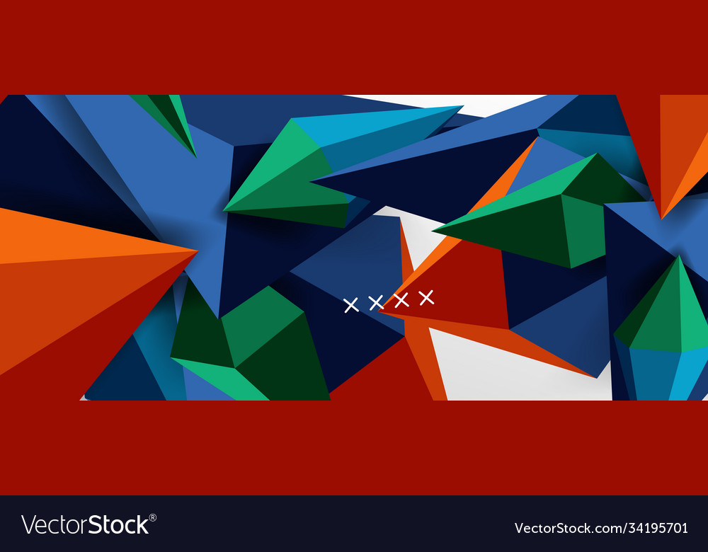 3d low poly abstract shape background Royalty Free Vector