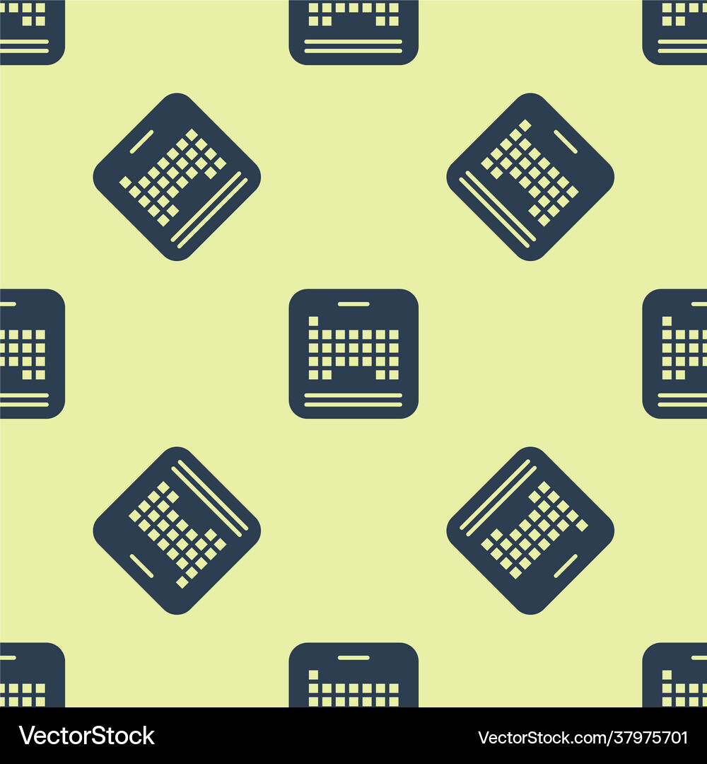 Blue periodic table elements icon isolated Vector Image