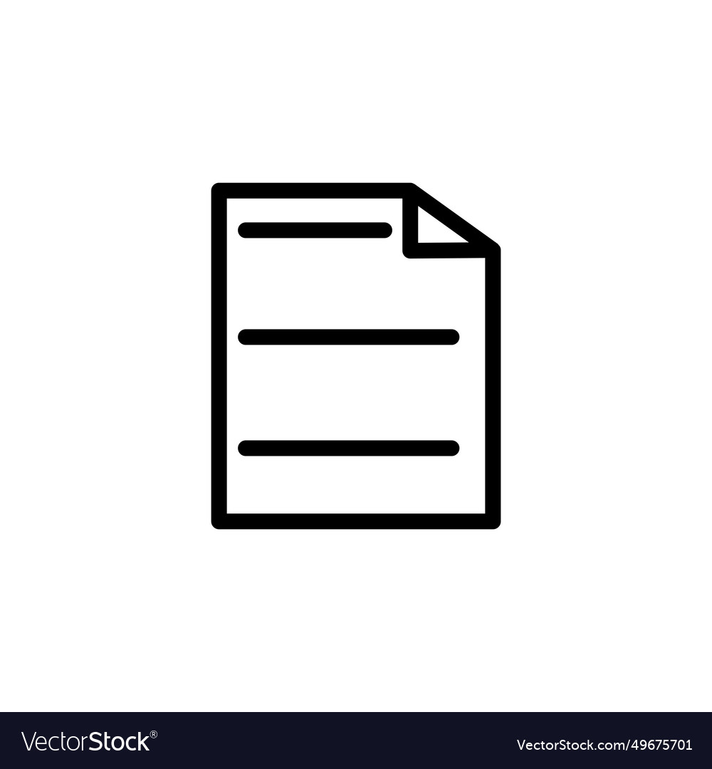 Document file line icon logo Royalty Free Vector Image