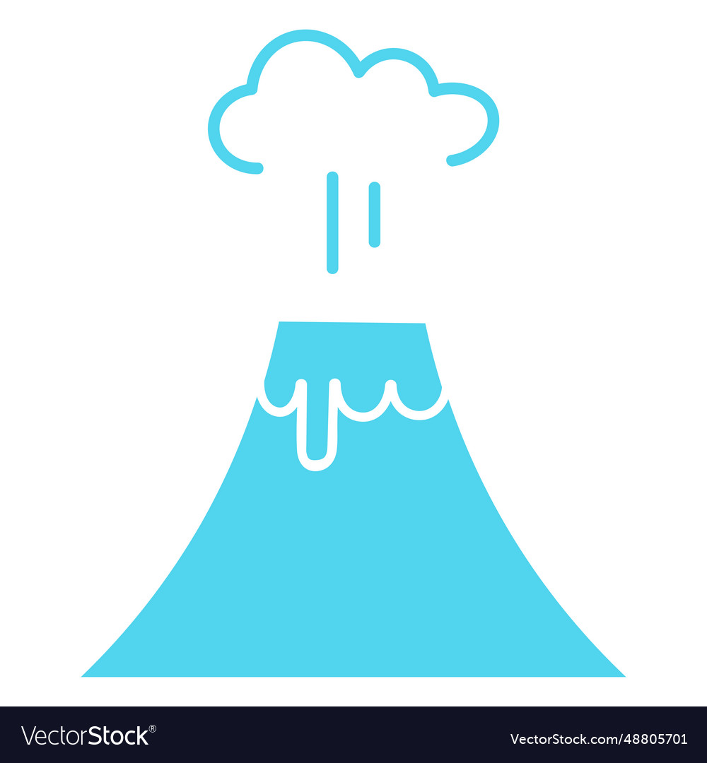 Exploding volcano icon Royalty Free Vector Image Exploding volcano icon Royalty Free Vector Image