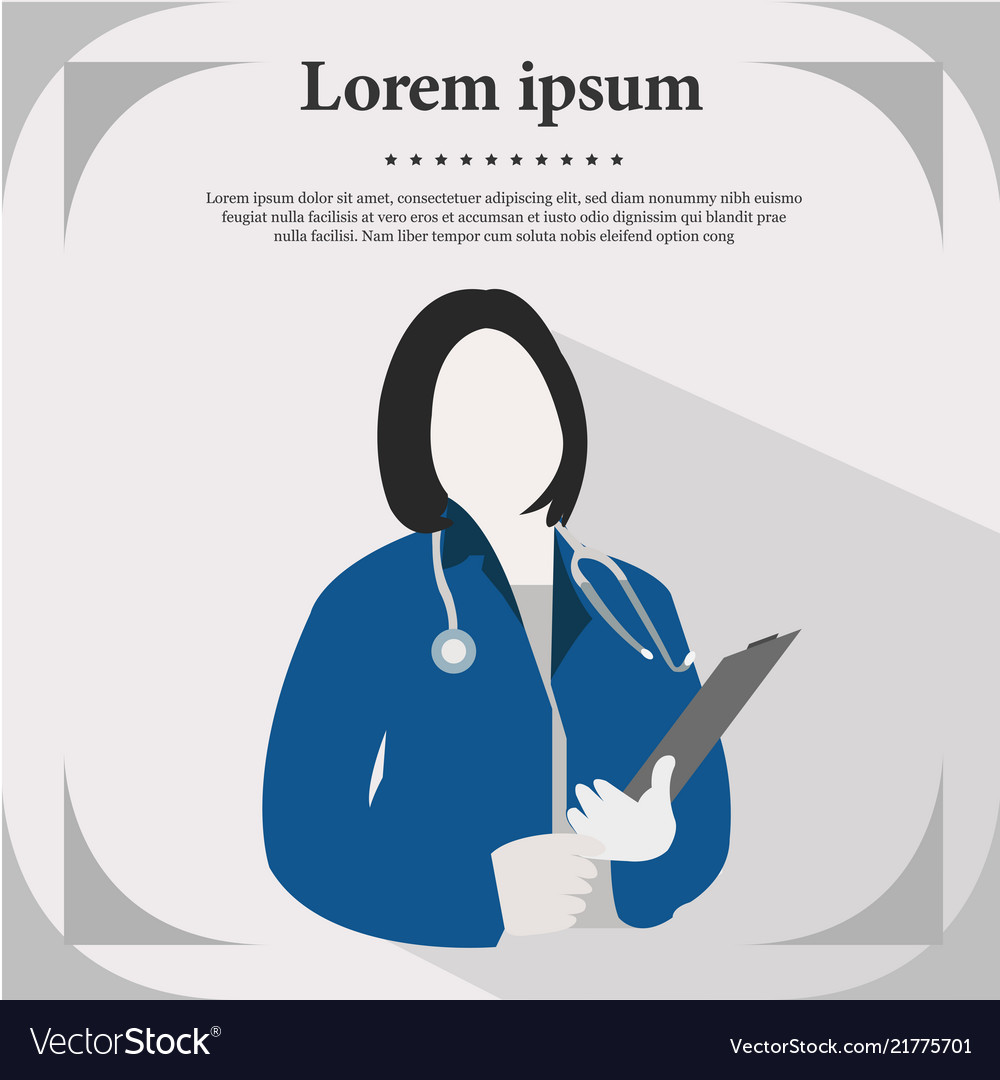 Medical Doctor Profile Icon Female Portrait Flat D