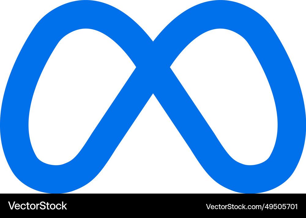 Meta by facebook whatsapp instagram in logo Vector Image