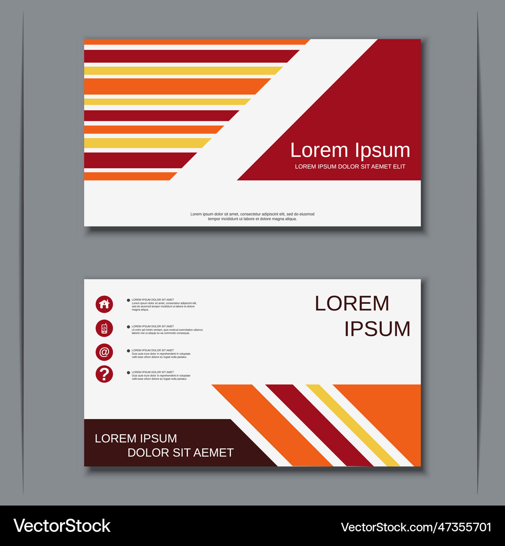 Modern business visiting card design template Vector Image