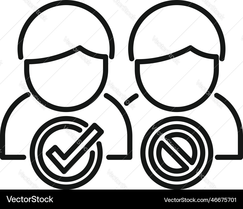 Person blacklist icon outline digital user Vector Image