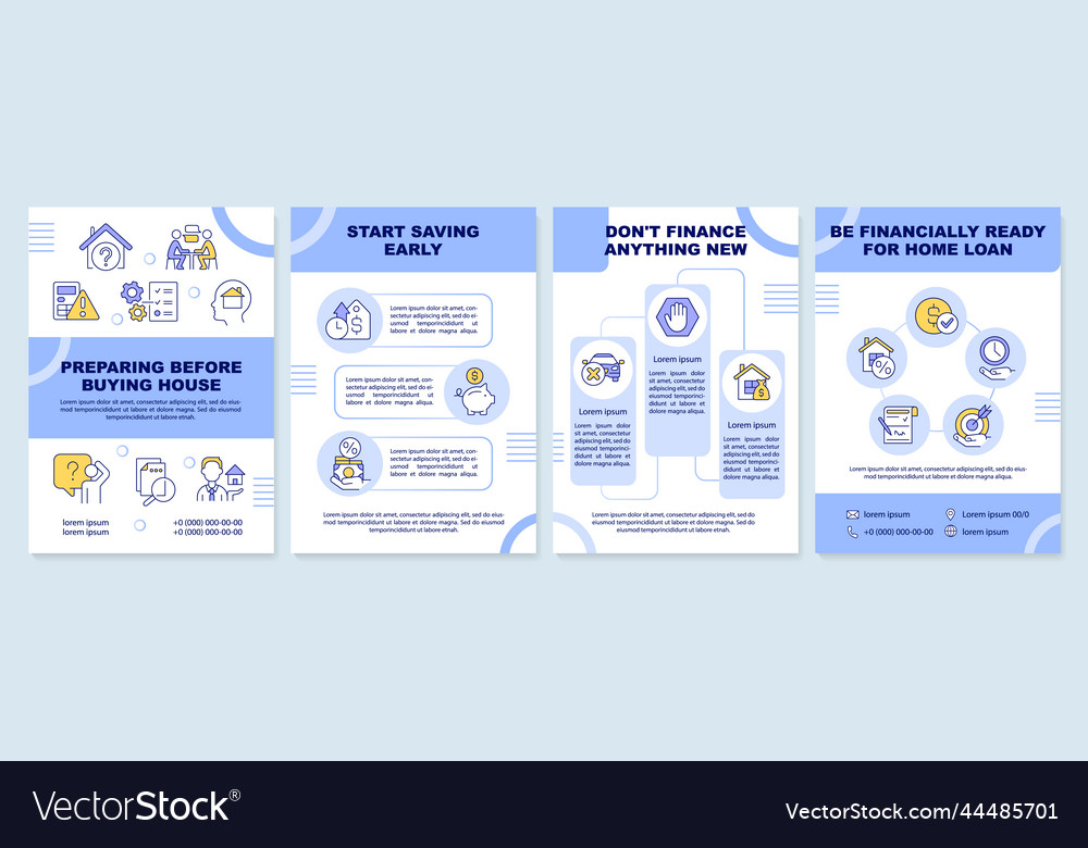 Preparing before buying house brochure template Vector Image