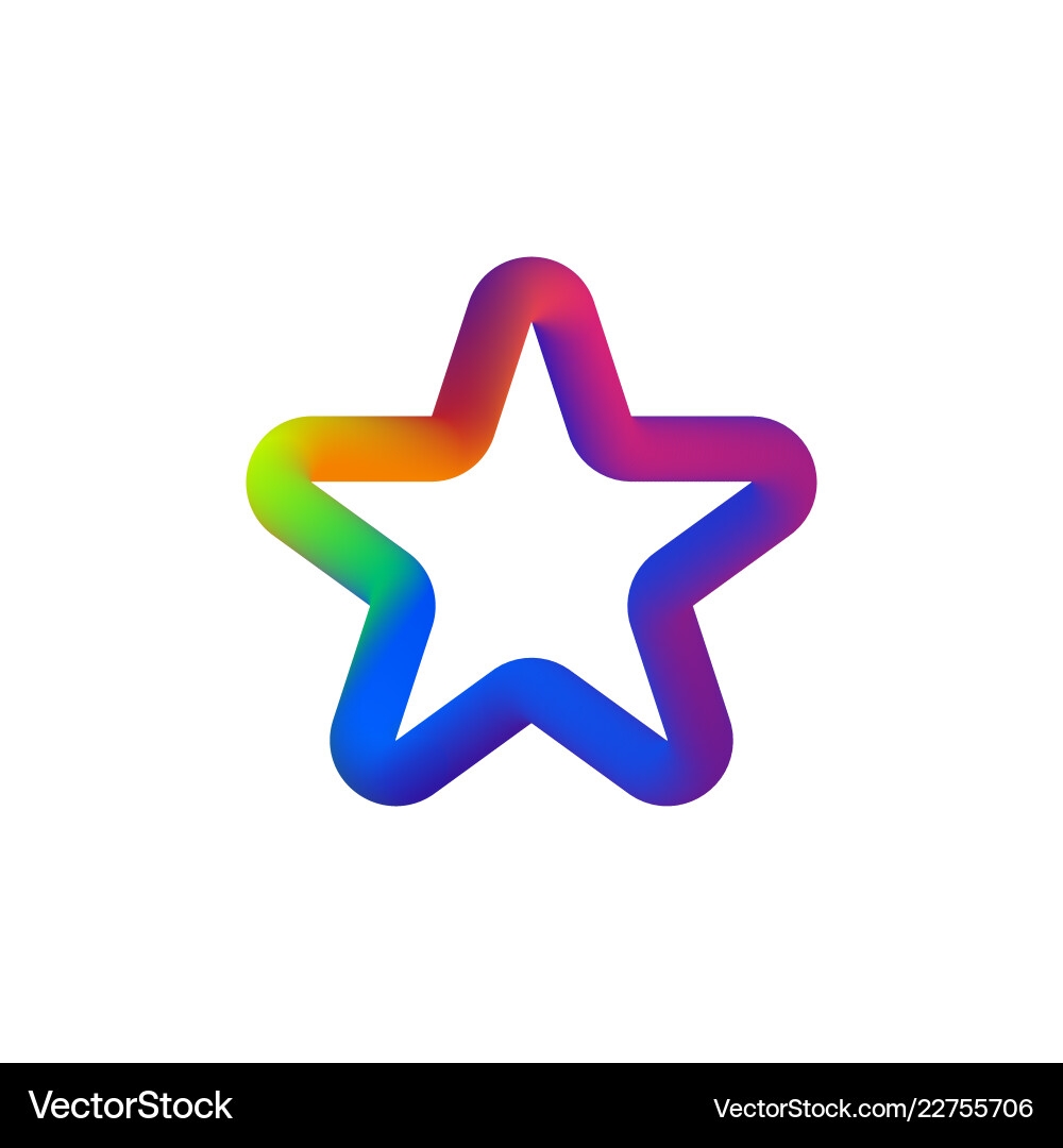 Colorful star logo isolated star- icon Royalty Free Vector