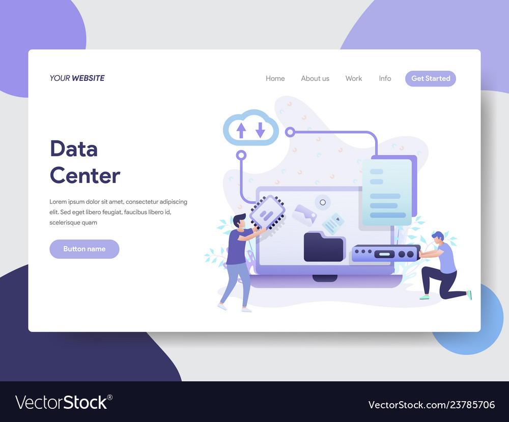 Data center concept Royalty Free Vector Image - VectorStock