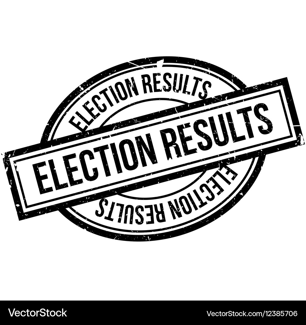 Election results rubber stamp Royalty Free Vector Image