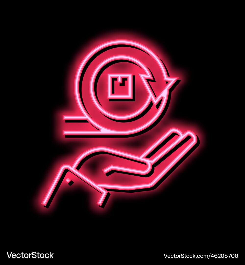 Hand hold circular economy process color icon Vector Image