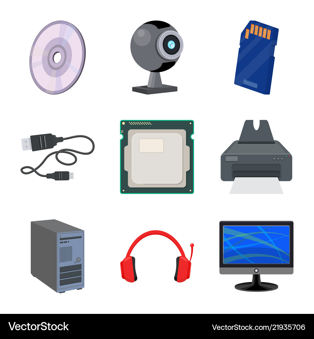 Isolated object of laptop and device logo Vector Image