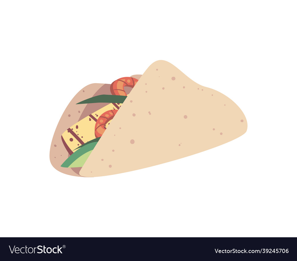 Mexican delicious taco Royalty Free Vector Image Mexican delicious taco Royalty Free Vector Image